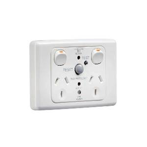 Gpo skt swt twin 10a rcd 30ma wht style2 CLI2025RCD30WE - Perth Building Materials