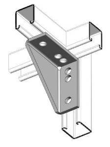Bracket angle 90d 6 hole braced hdg EZYE2484H - Perth Building Materials