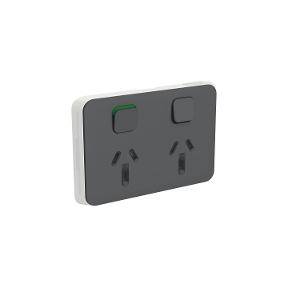 Clipsal Iconic Power Point Socket Outlet Skin for Twin Switched Socket ...