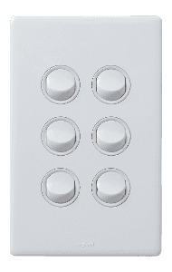 Excel e-ded 16a 6g switch white LEGED770/6WE - Perth Building Materials