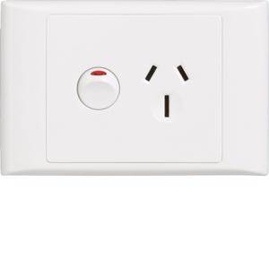 Gpo socket outlet single 15a HAGWBP115S - Perth Building Materials