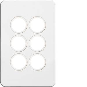 6g switch plate cover no mech HAGWBSSP6 - Perth Building Materials