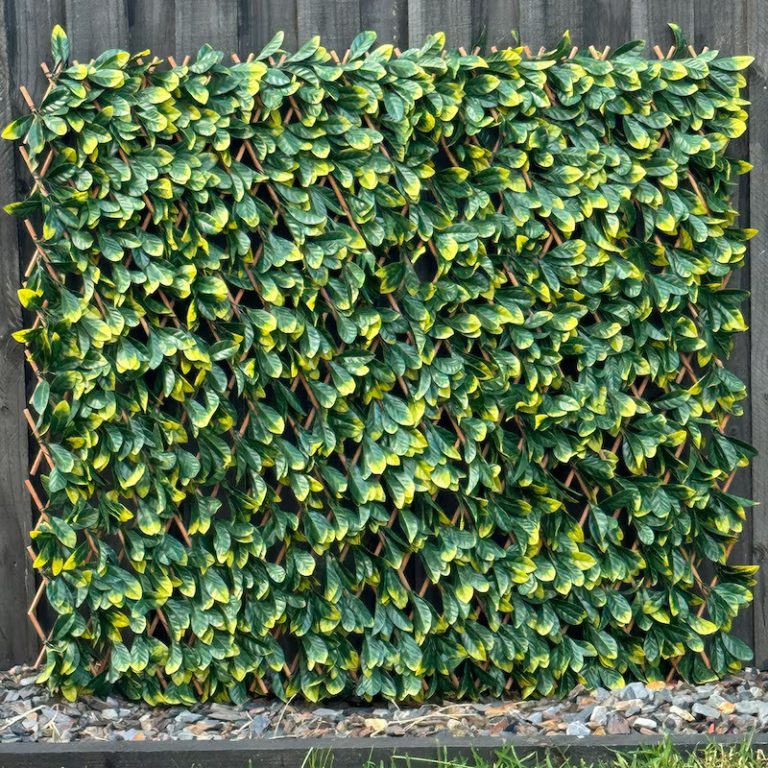 180cm X 90cm Green Photinia Bamboo Artificial Expanding Hedge Trellis ...