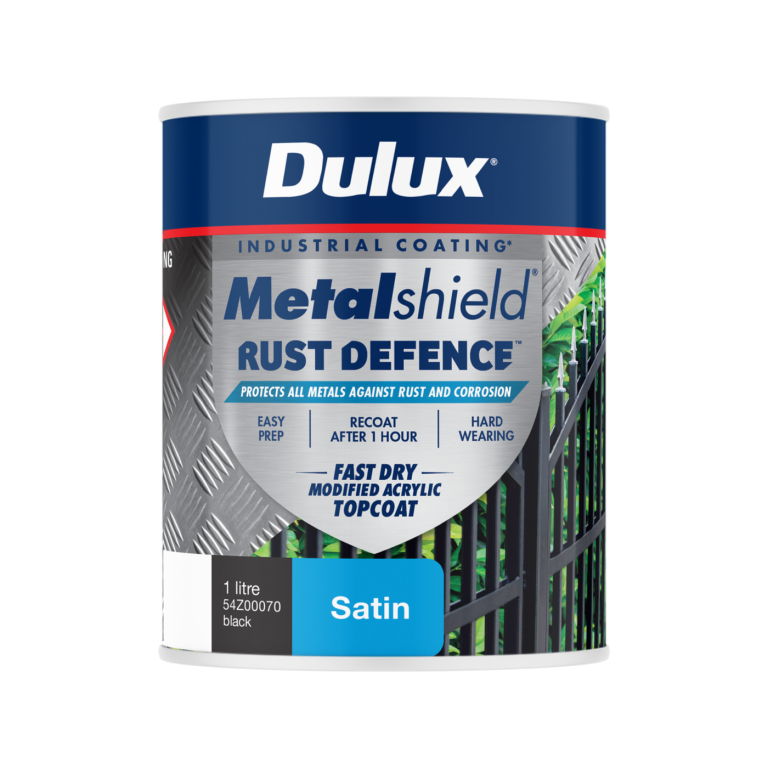 Dulux 1L Black Satin Metalshield Rust Defence - Perth Building Materials