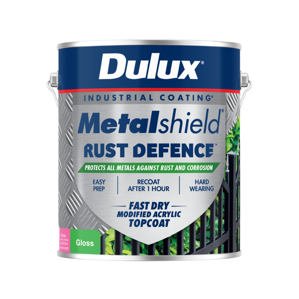 Dulux 4L Extra Bright Base Gloss Metalshield Rust Defence - Perth ...
