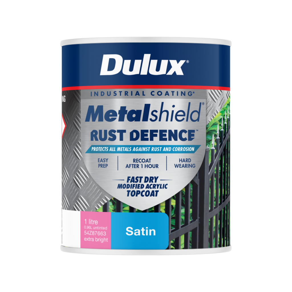 Dulux 1L Extra Bright Base Satin Metalshield Rust Defence - Perth ...